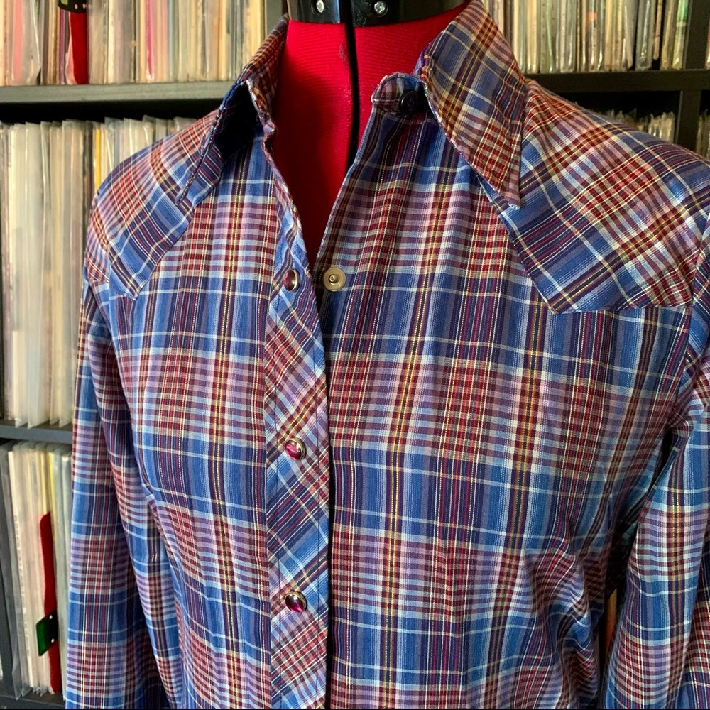 Lady Maverick 34 Western Top Pearl Snap 70s 80s - Gem